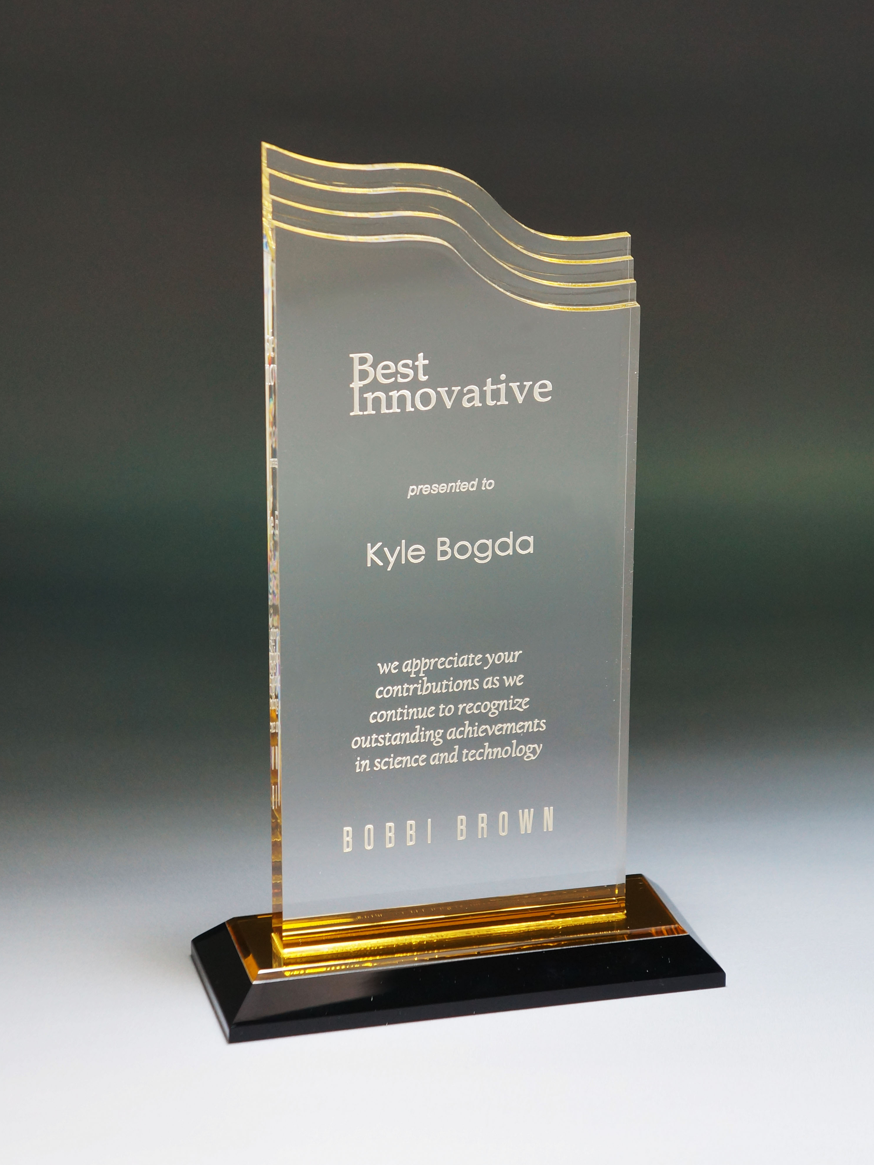 Reflective Bottom Award - Foremost Acrylic